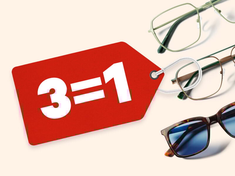 Actie | 3=1 | 2e en 3e bril gratis